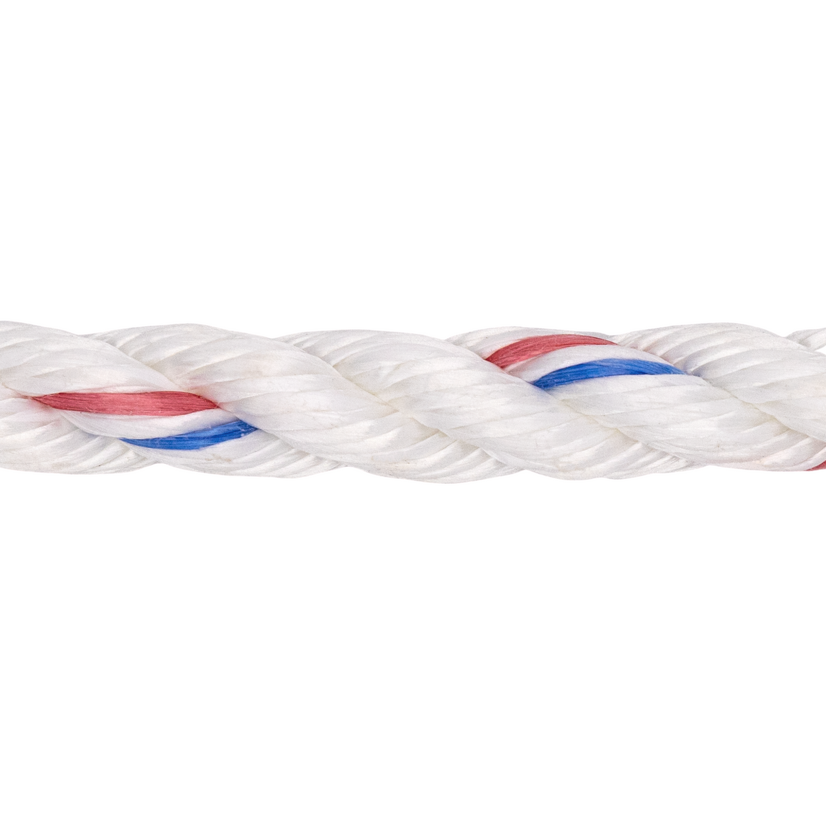 3 Strand White w/ Red & Blue Tracer Dan Steel Combo (Poly Dac) – IGS
